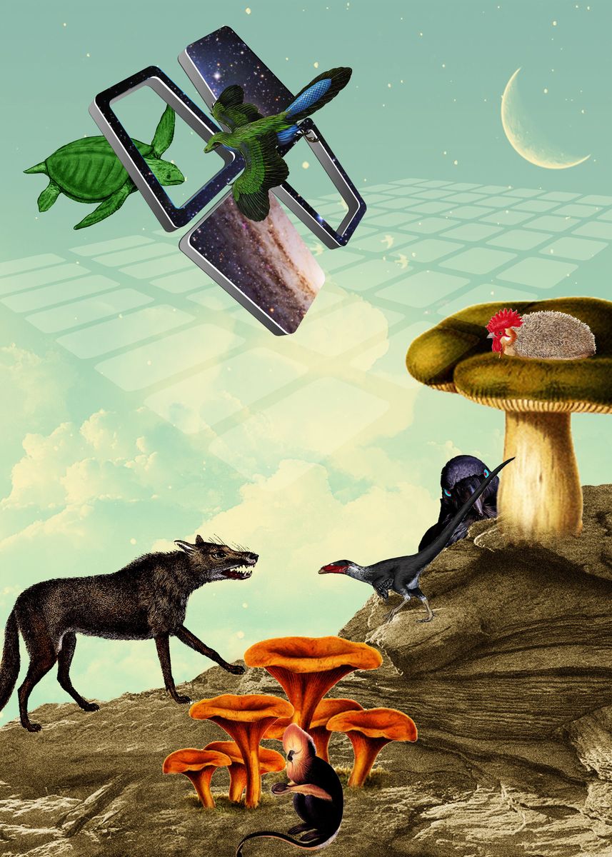 'A green breathing planet ' Poster, picture, metal print, paint by ...