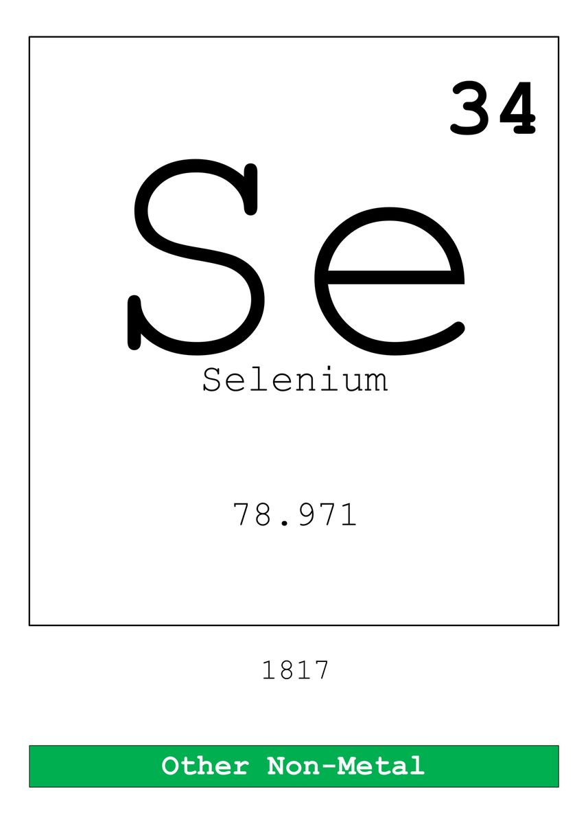 'Selenium' Poster, picture, metal print, paint by ChemECool | Displate