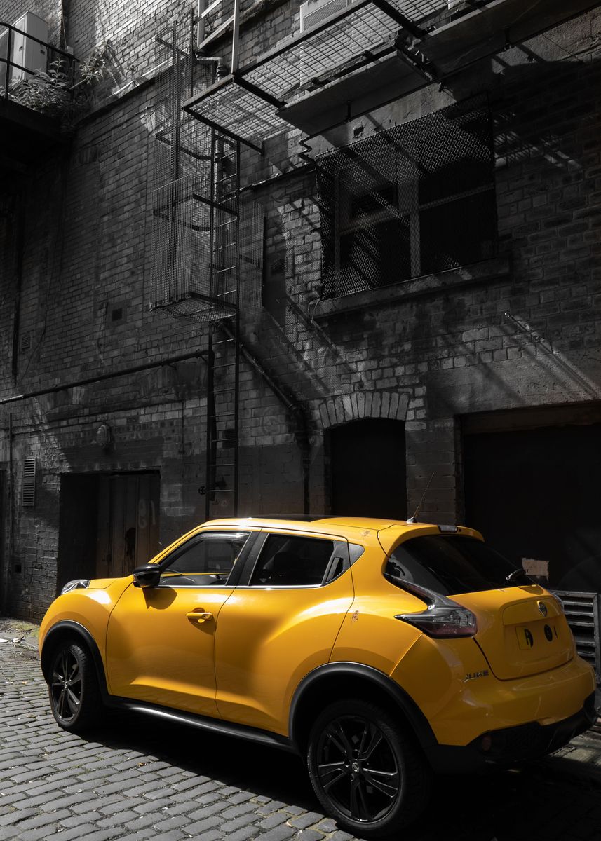 'Yellow Car ' Poster, picture, metal print, paint by Helmholtz Media ...