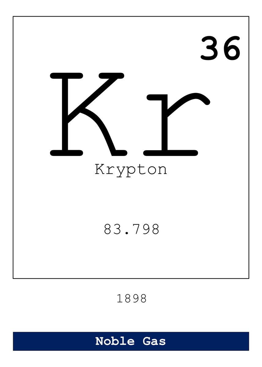 'Krypton' Poster by ChemECool | Displate
