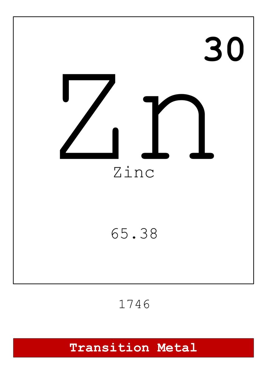 'Zinc' Poster, picture, metal print, paint by ChemECool | Displate