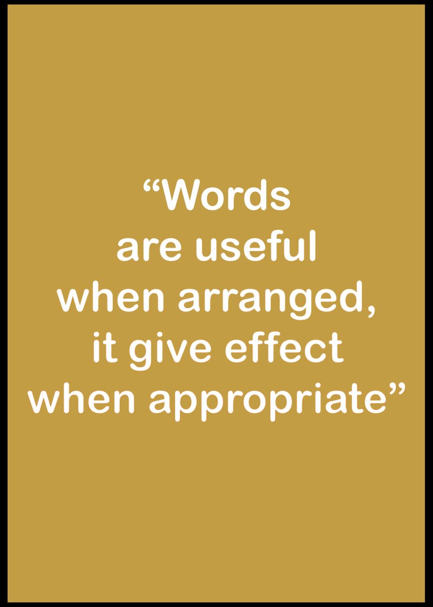 'Words are use full ' Poster, picture, metal print, paint by Ishan Basak | Displate