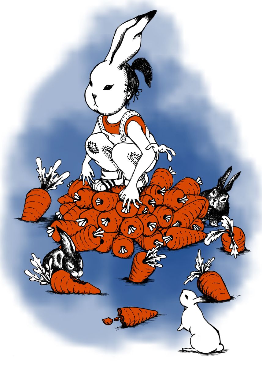 'Mine carrot' Poster, picture, metal print, paint by Deep root Bkk ...