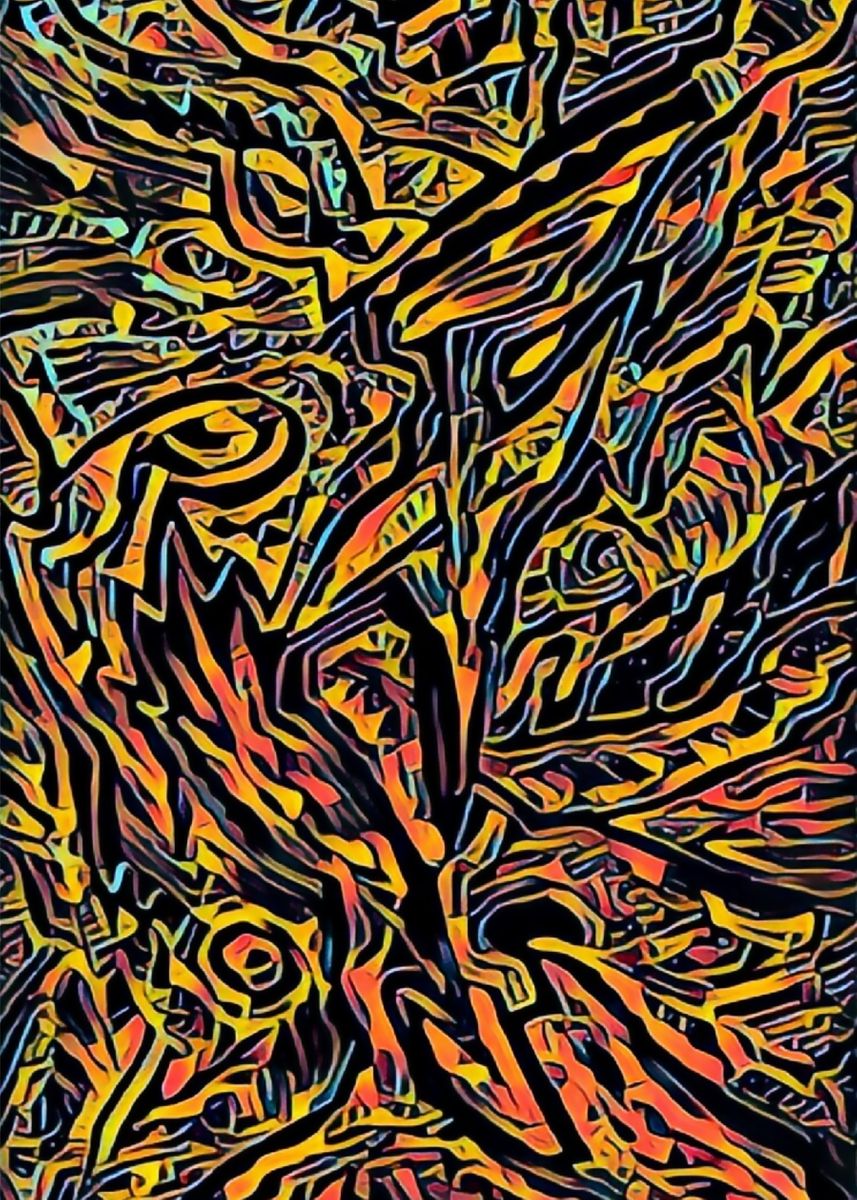 'Flosh' Poster, picture, metal print, paint by Jorge Fernandez | Displate