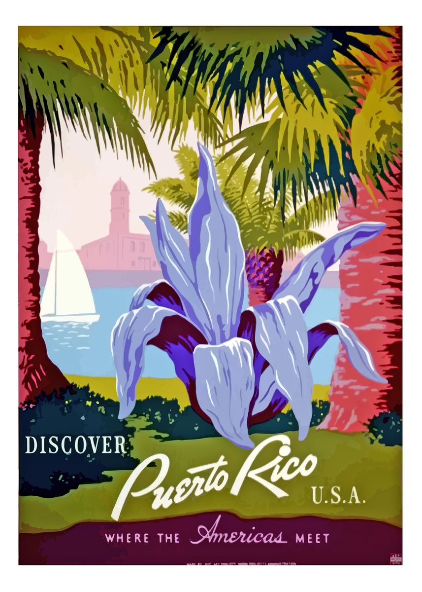 'Discover Puerto Rico' Poster, picture, metal print, paint by Long Shot ...