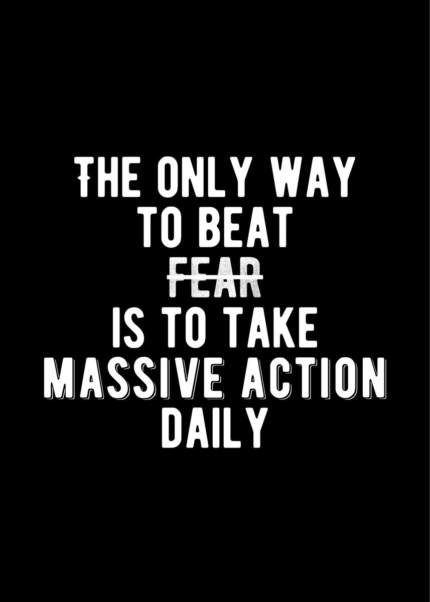 'Take Massive Action Quote' Poster, picture, metal print, paint by ...
