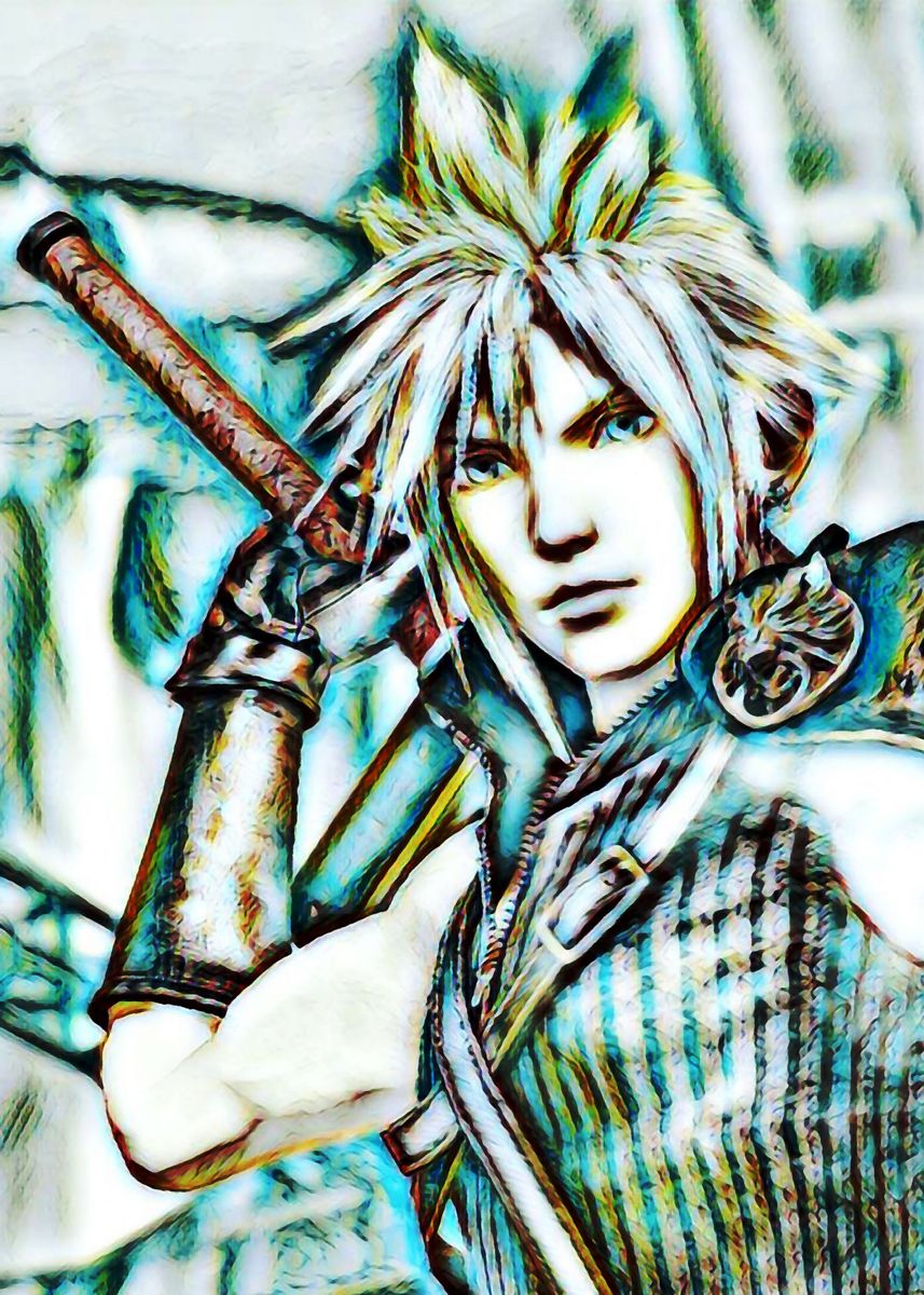'Cloud Strife040' Poster by ANDRE MCKAY | Displate