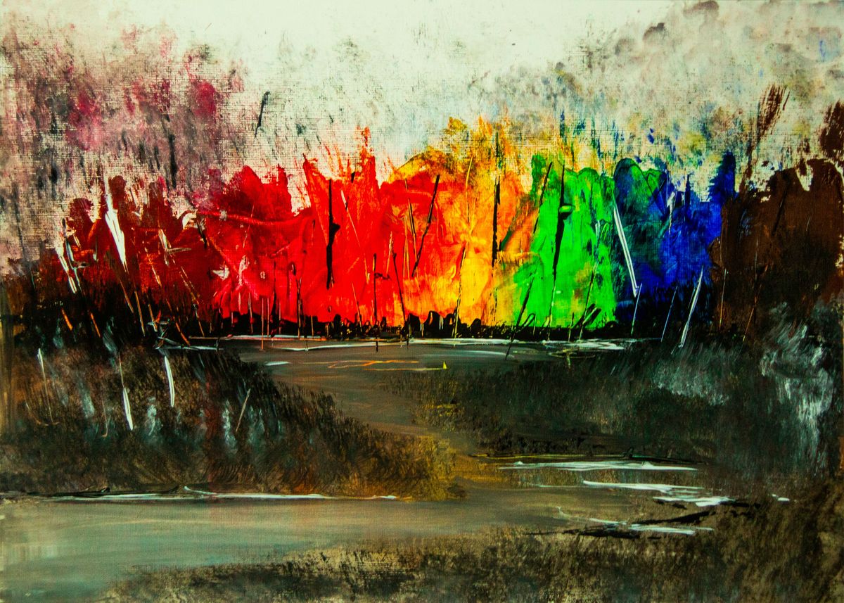 'Abstract landscape' Poster by Desislava Gechevska DG ART | Displate