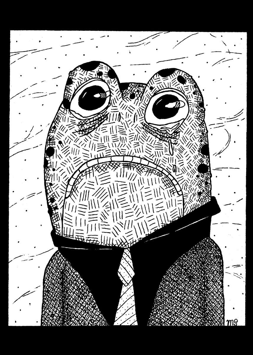 'Weeping Toad Portrait' Poster, picture, metal print, paint by Michael ...
