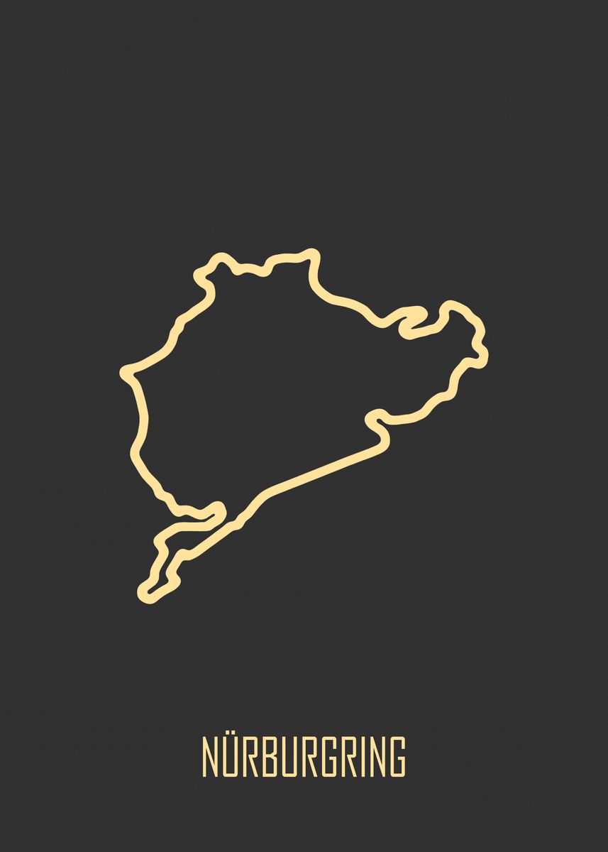 'Nurburgring race track' Poster, picture, metal print, paint by ...