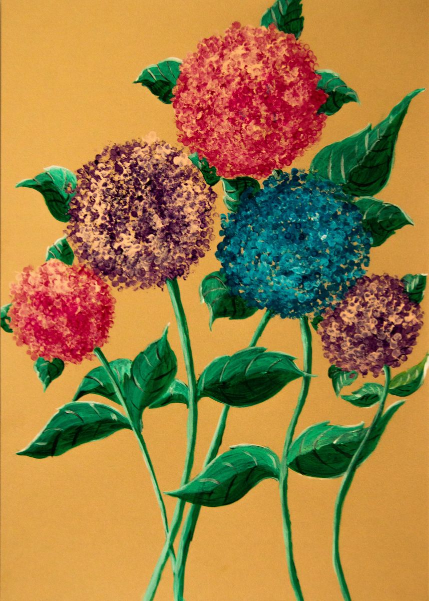 'Hydrangeas ' Poster, picture, metal print, paint by Desislava ...
