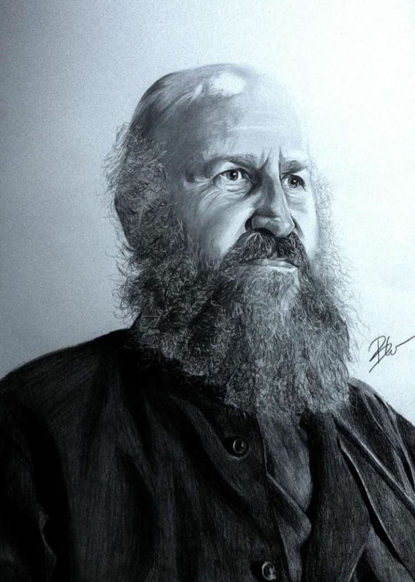 'old man' Poster, picture, metal print, paint by Cristina Talpas | Displate