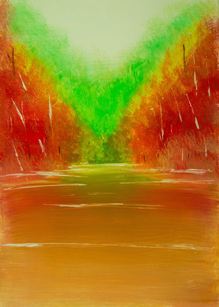 'Colourful landscape' Poster, picture, metal print, paint by Desislava ...