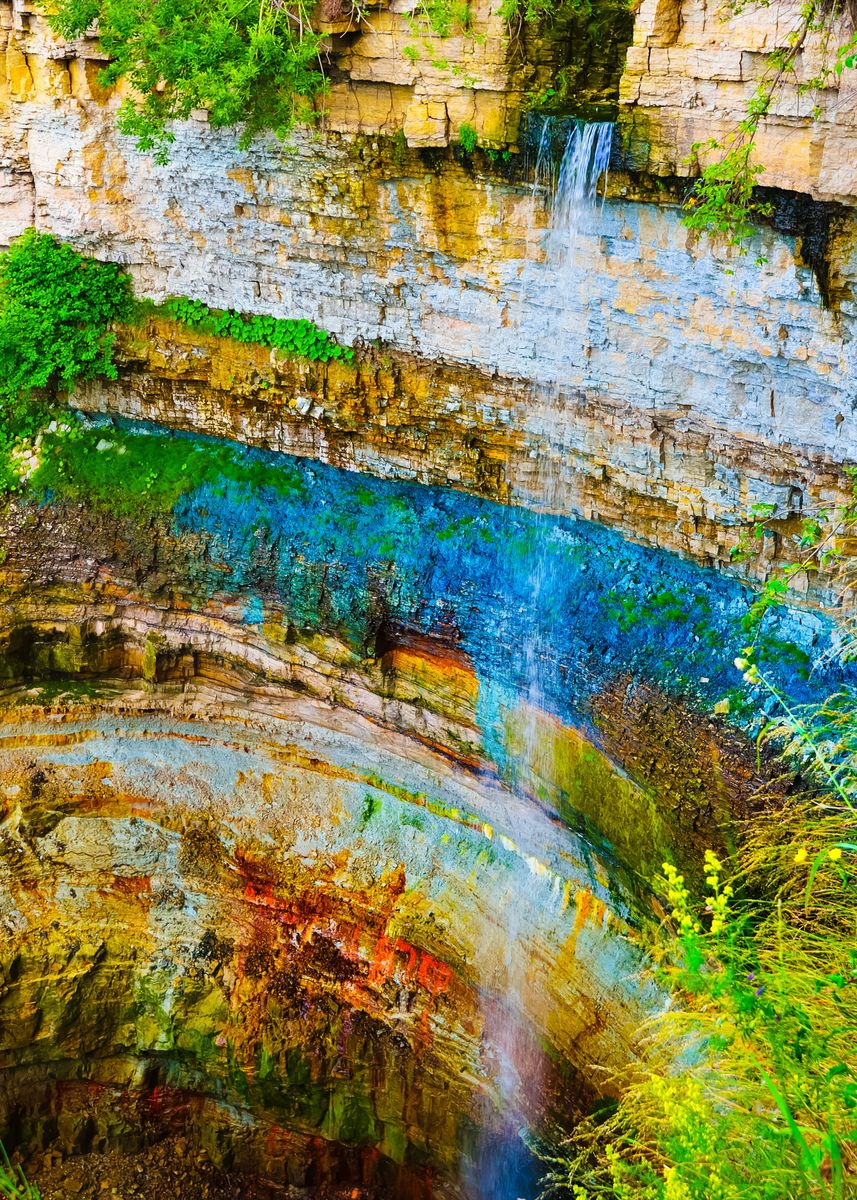 'Valaste Juga Waterfall In ' Poster, picture, metal print, paint by ...