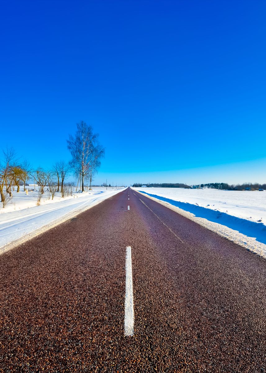 'Classic Winter Scene Of A ' Poster by Stunning Wallpapers | Displate