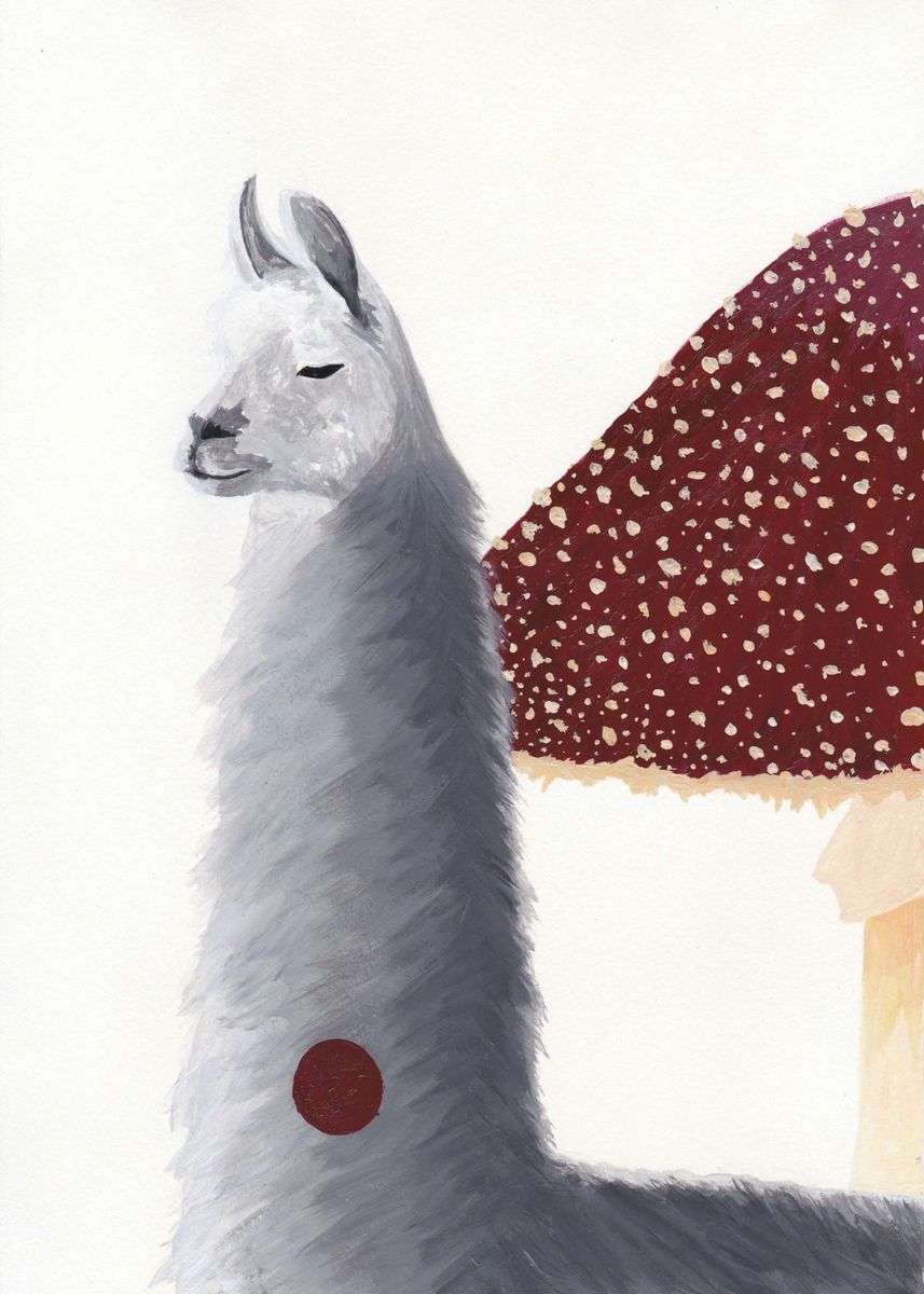 'The Camelid ' Poster, picture, metal print, paint by Alexandra | Displate