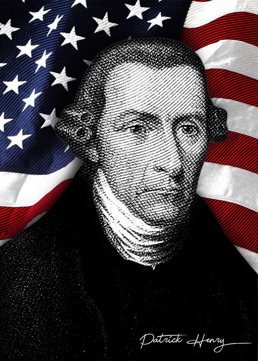 'Patrick Henry' Poster, picture, metal print, paint by Kitty Kit | Displate