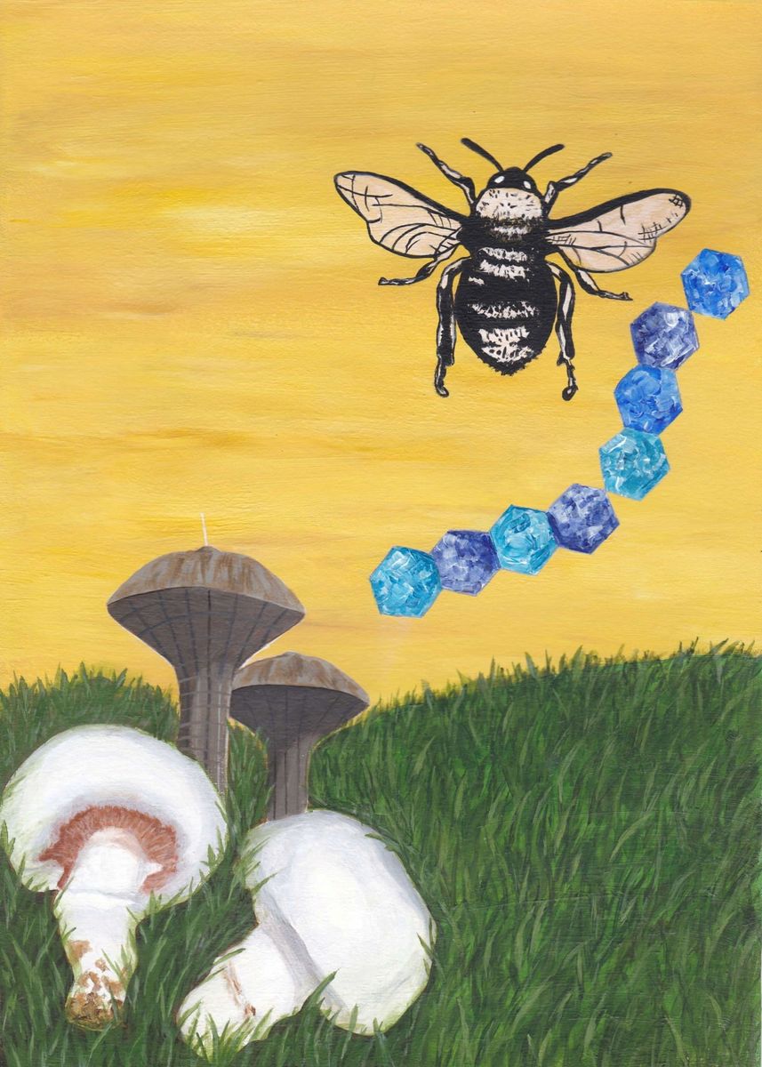 'Bee lieve' Poster, picture, metal print, paint by Alexandra | Displate