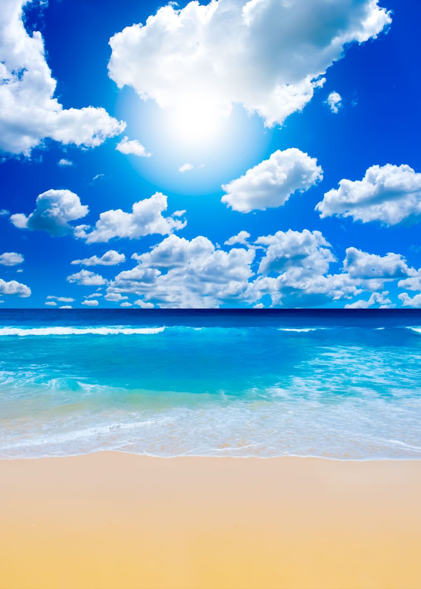 'Gorgeous Beach Landscape' Poster, picture, metal print, paint by ...