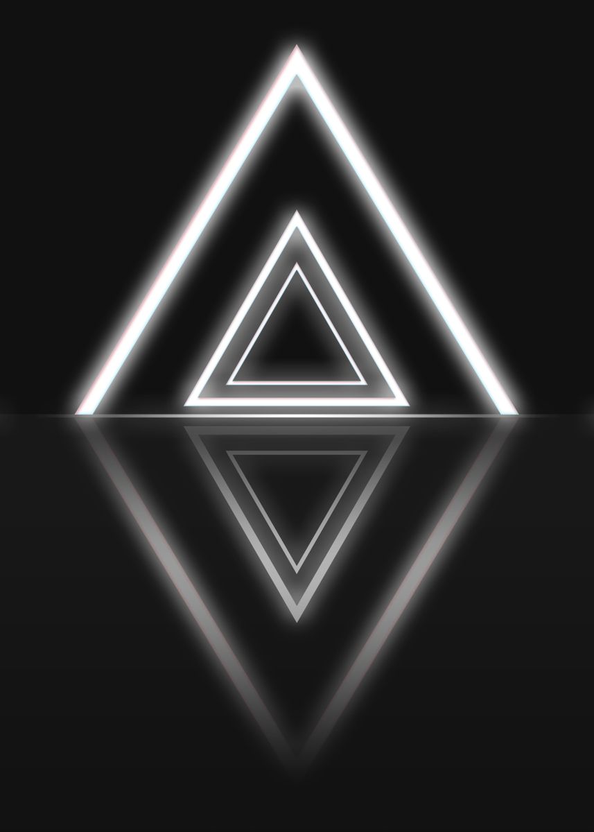 'Trippy Triangles' Poster, picture, metal print, paint by Cutey Mouse ...