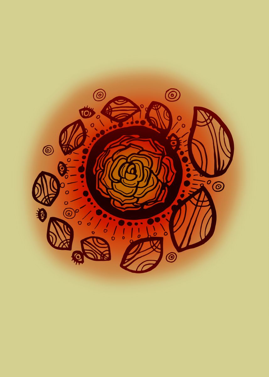 'Rose vortex ' Poster, picture, metal print, paint by Arte Taquionica ...