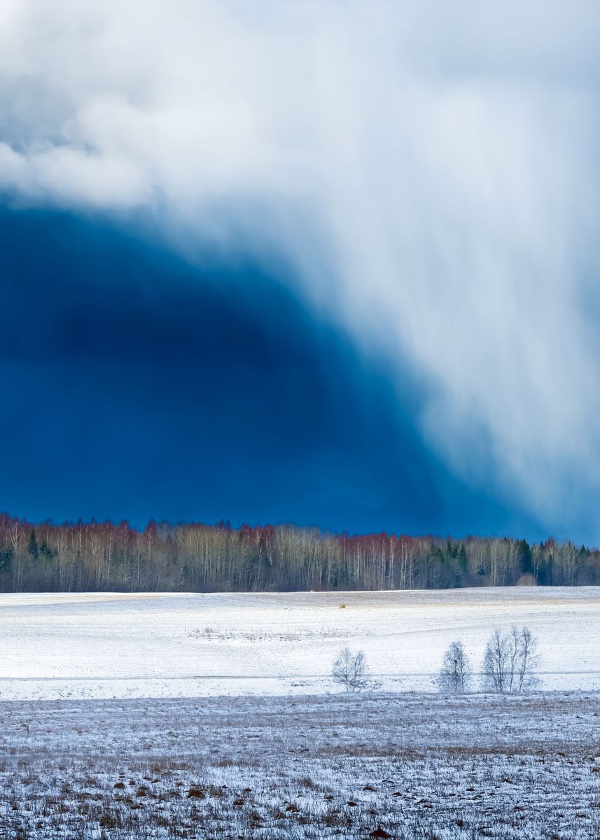 'Heavy Snow Storm Clouds Ov' Poster, picture, metal print, paint by ...