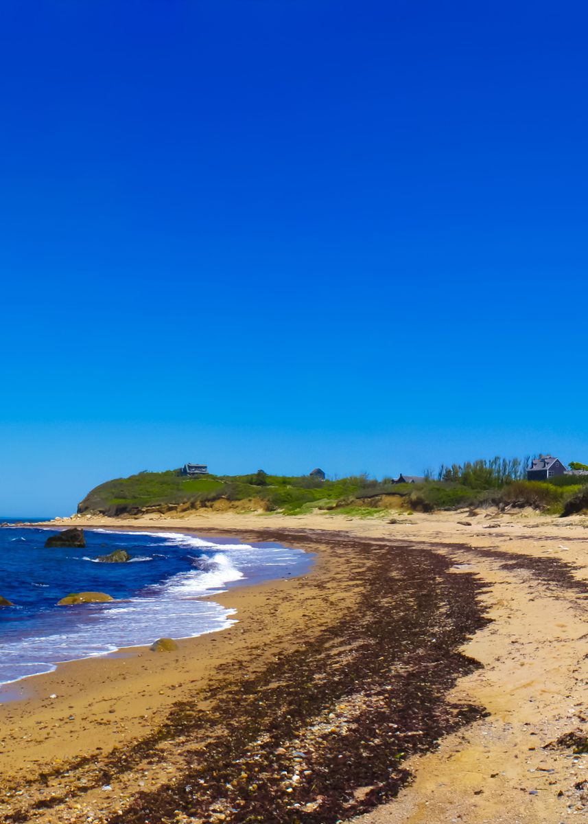'Block Island Beach Panoram' Poster, picture, metal print, paint by ...