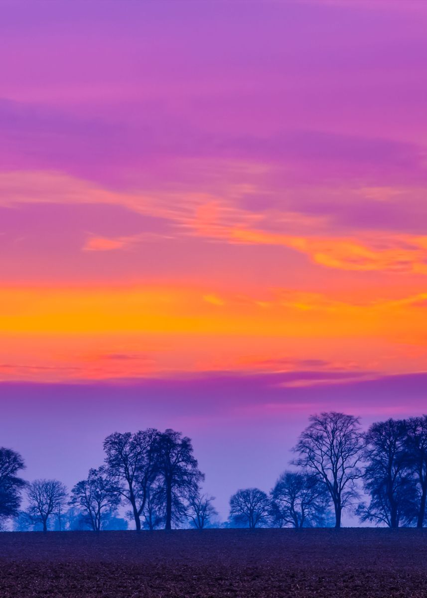 'After Sunset Colorful Sky ' Poster by Stunning Wallpapers | Displate