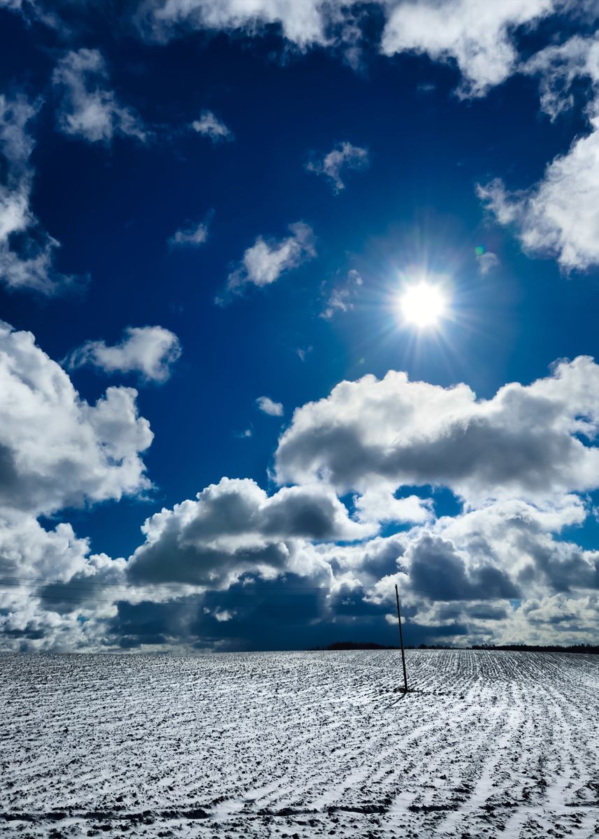 'Heavy Snow Storm Clouds Ov' Poster by Stunning Wallpapers | Displate