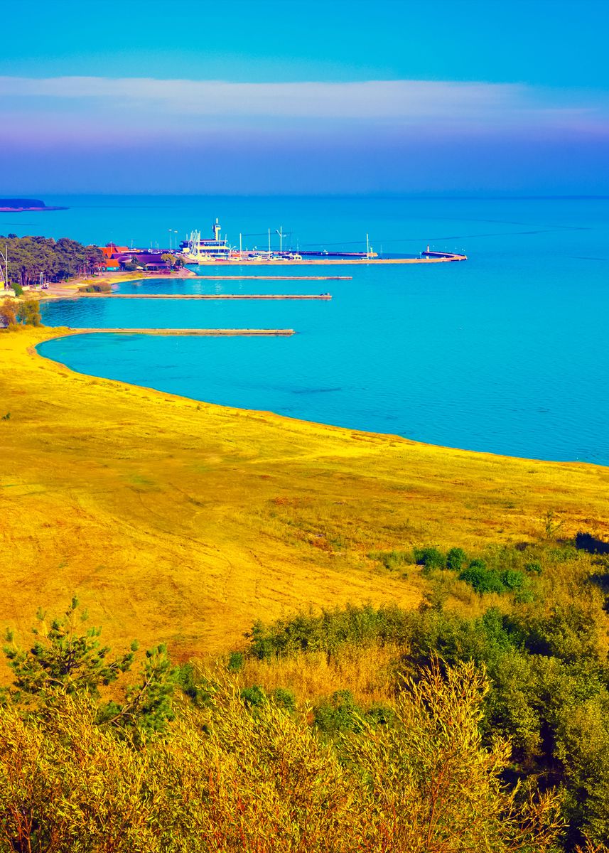 'Panoramic View Of Nida Lit' Poster, picture, metal print, paint by ...