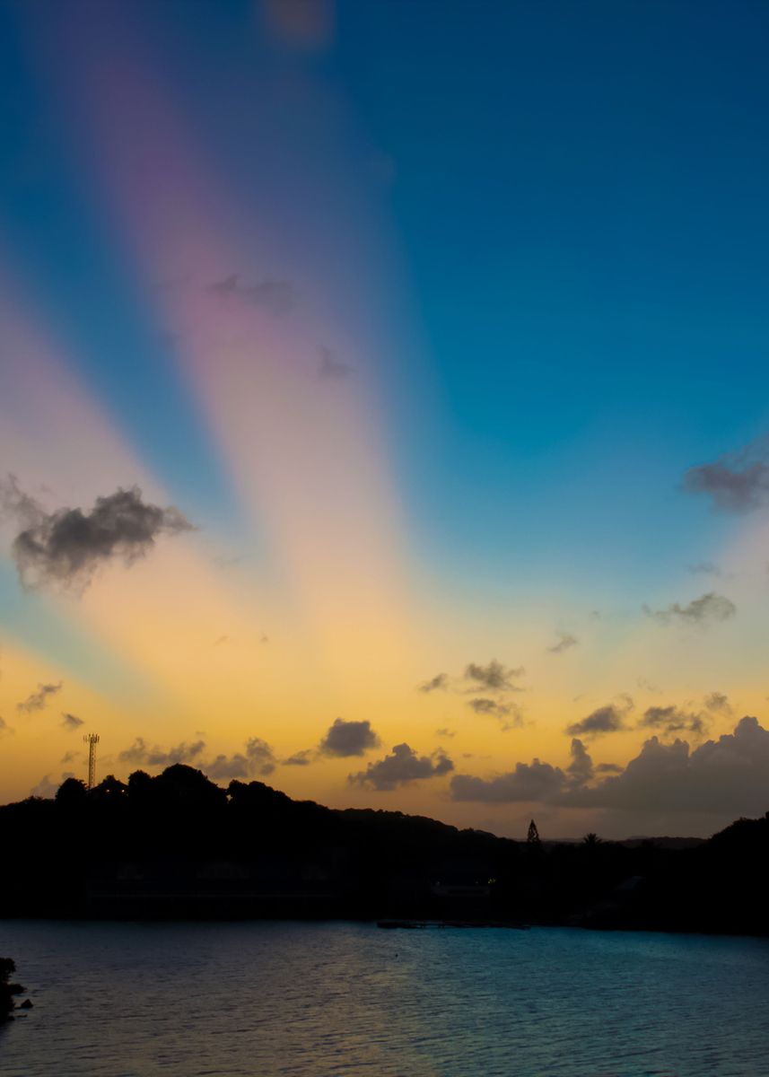 'Sunset Rays Of Light' Poster by Stunning Wallpapers | Displate