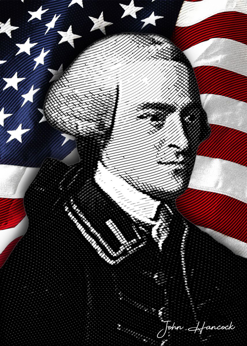 'John Hancock' Poster, picture, metal print, paint by Kitty Kit | Displate