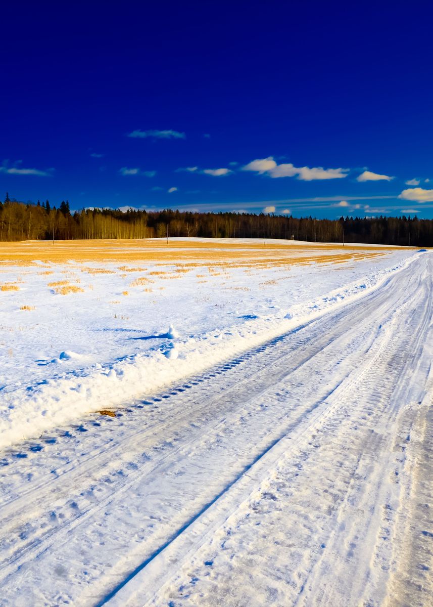 'Classic Winter Scene Of A ' Poster, picture, metal print, paint by ...