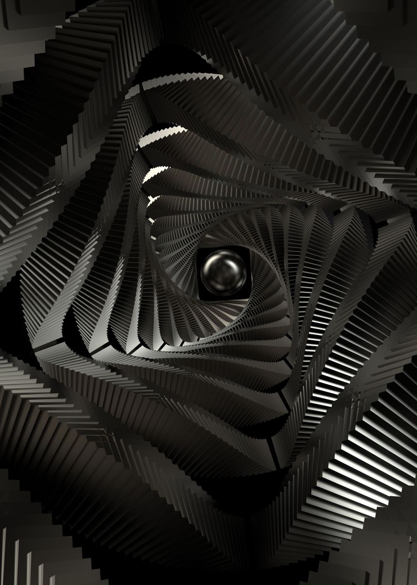 'Twisted perspective' Poster, picture, metal print, paint by Aivaras ...