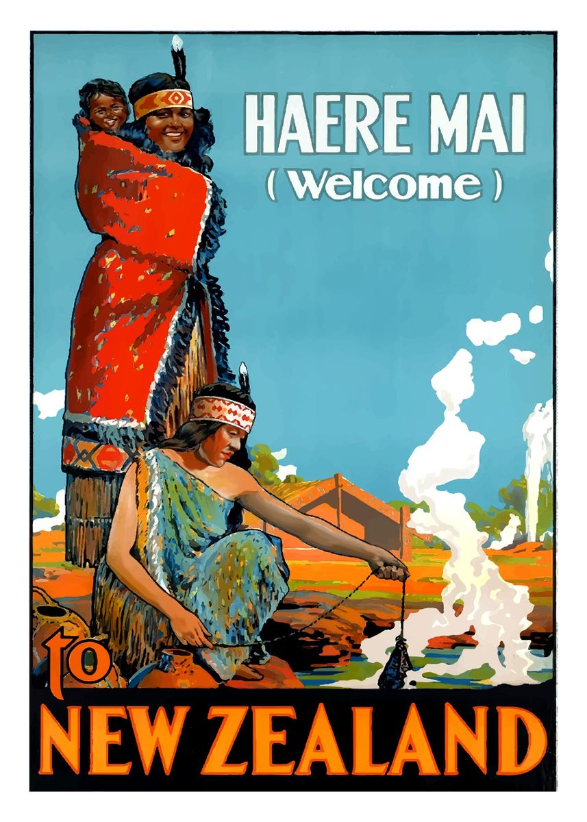 'Welcome to New Zealand' Poster, picture, metal print, paint by Long ...