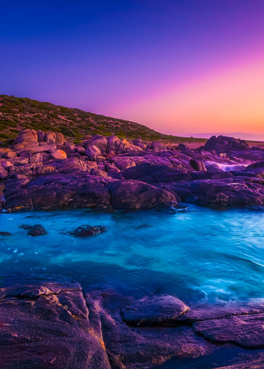 'Lighthouse Sunset' Poster, picture, metal print, paint by Stunning ...