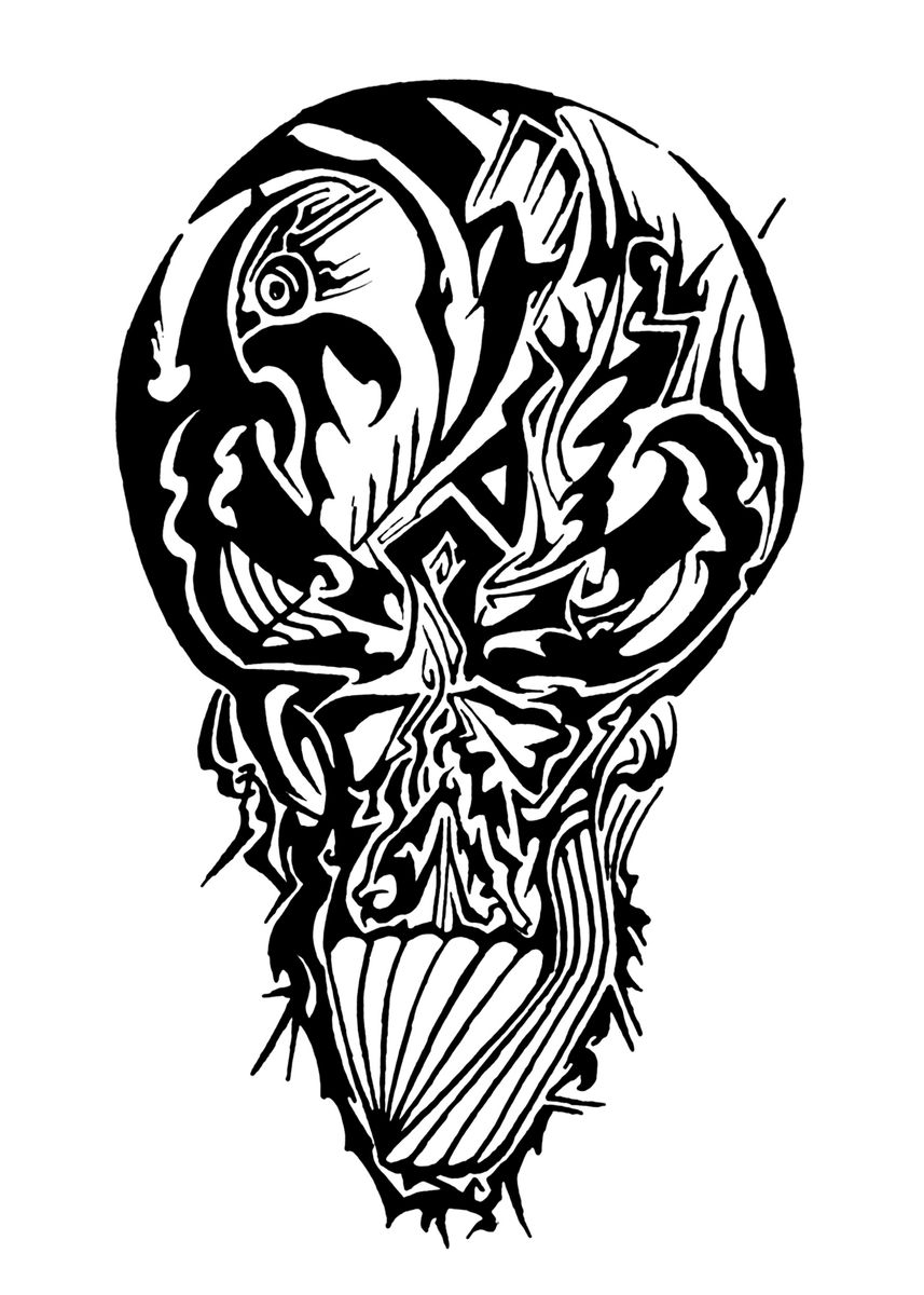 'Alien Skull' Poster by Paulo Paglioli | Displate