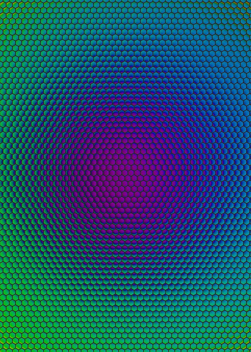 'Hexagon pattern 8' Poster, picture, metal print, paint by Marcin ...