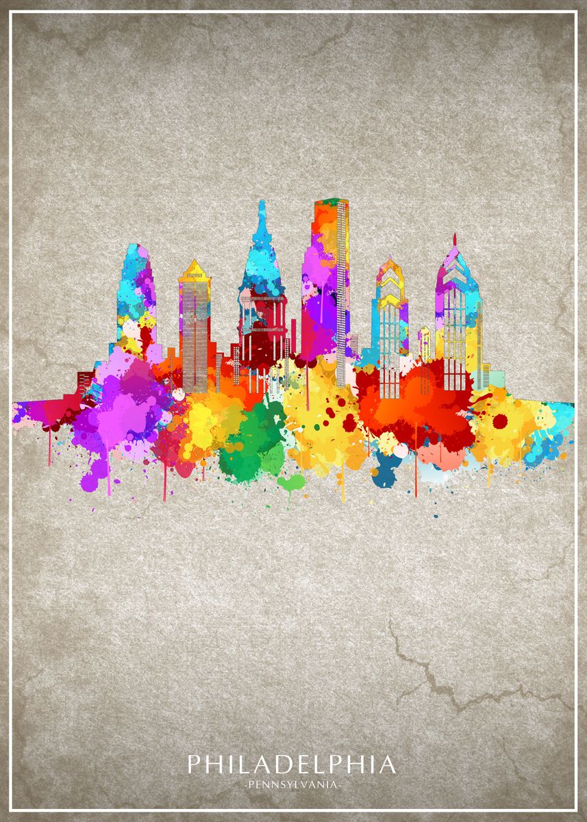 'Philadelphia' Poster, picture, metal print, paint by Trần Văn Dũng ...