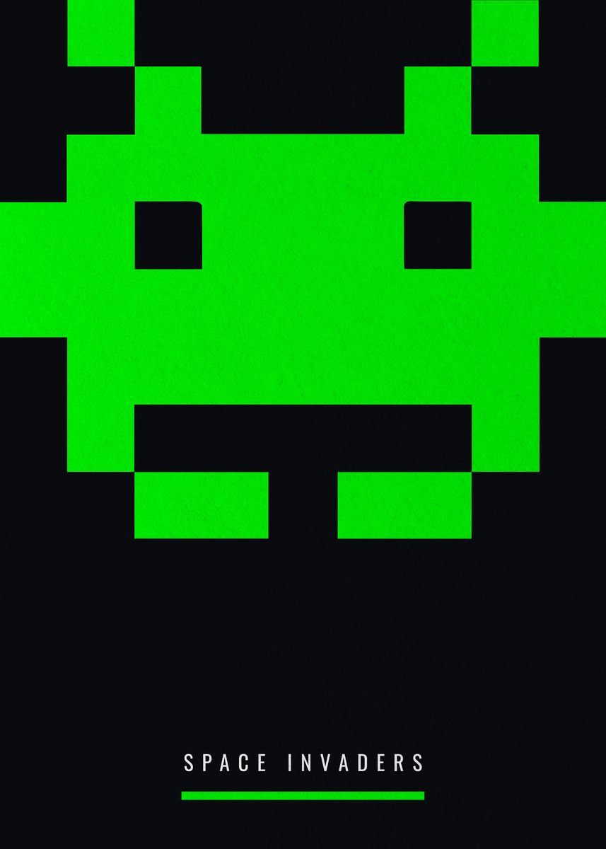 'Minimalistic Video Game' Poster, picture, metal print, paint by Night ...