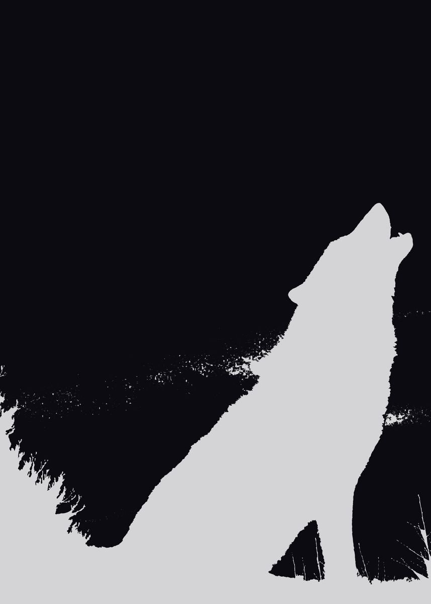 'Howling Wolf' Poster, picture, metal print, paint by Miguel Santana ...