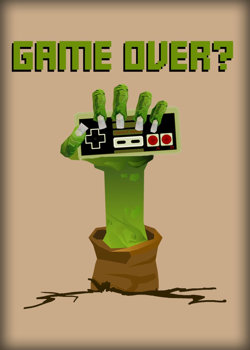 'Zombie Gamer' Poster, picture, metal print, paint by JANINE KELLEY ...