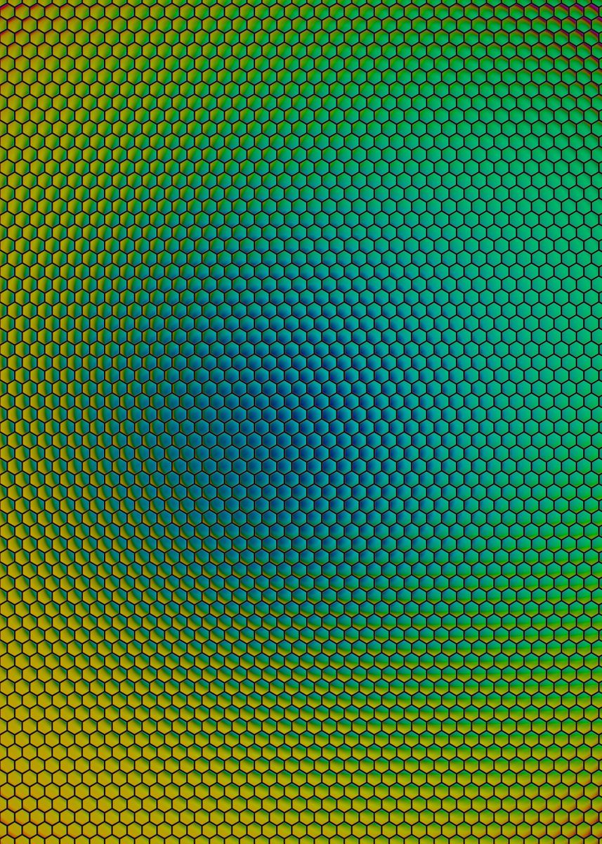 'Hexagon pattern 6' Poster, picture, metal print, paint by Marcin ...