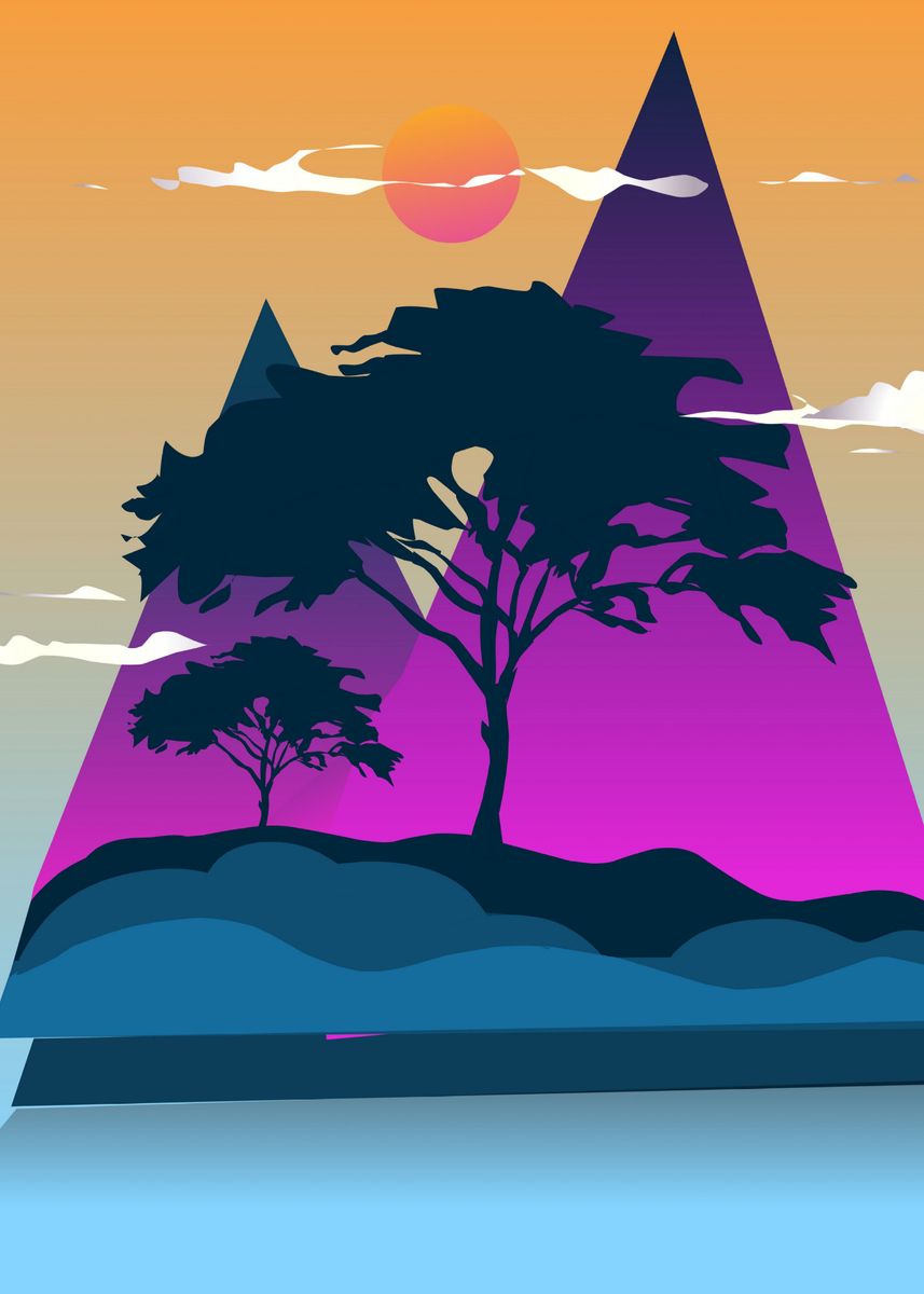 'flat design 2' Poster, picture, metal print, paint by Hafis | Displate