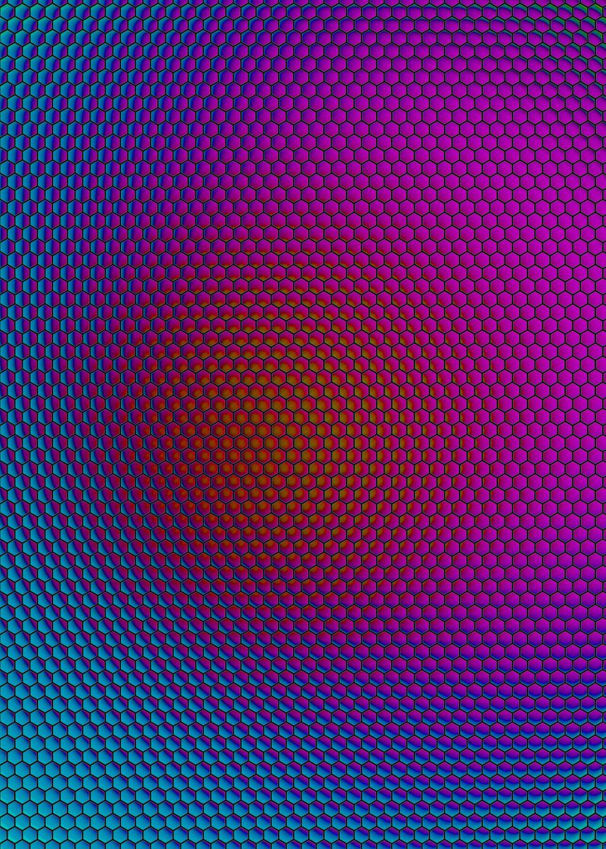 'Hexagon pattern 7' Poster by Marcin Sieteski | Displate