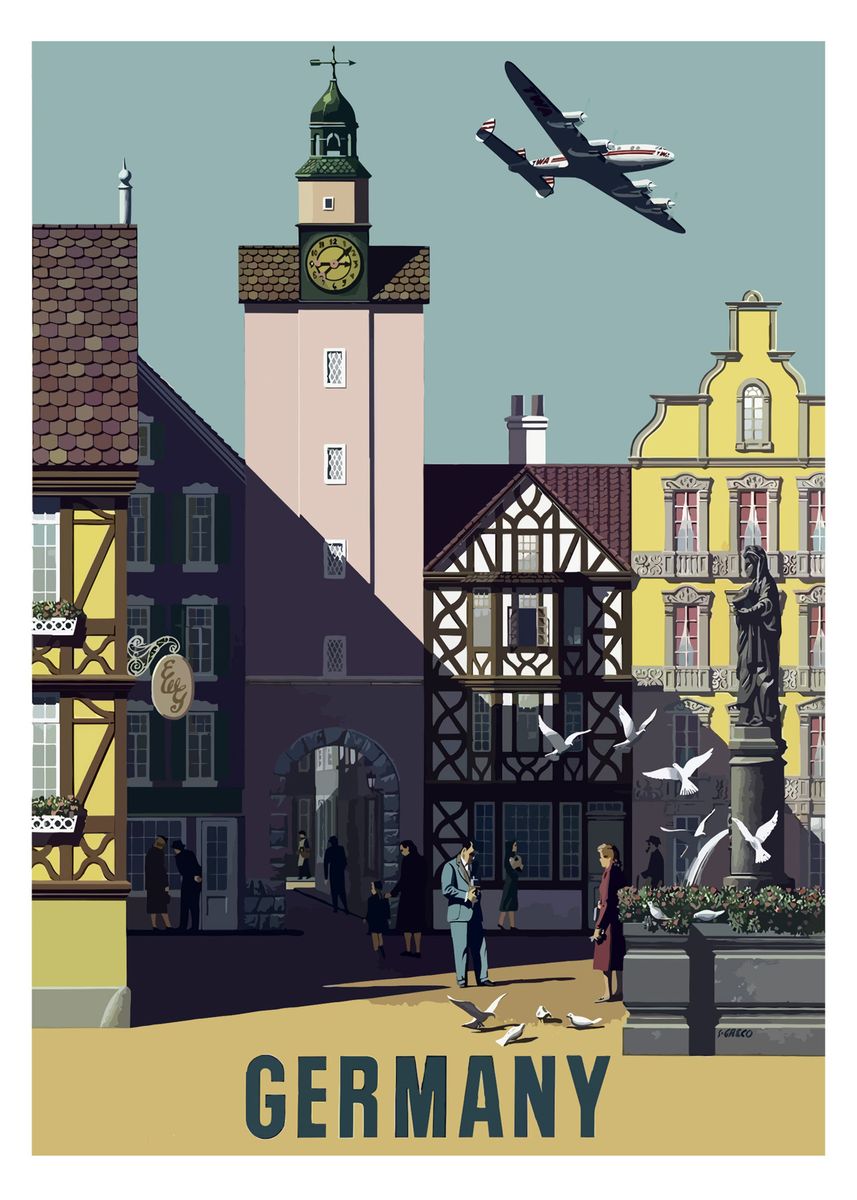 'Germany' Poster, picture, metal print, paint by Long Shot | Displate