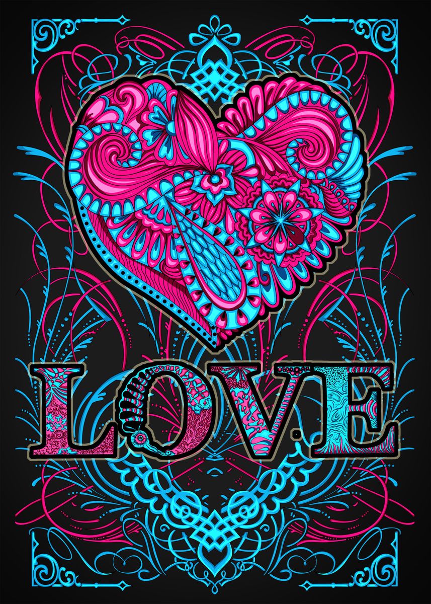 'Love' Poster by Jasa kaos | Displate