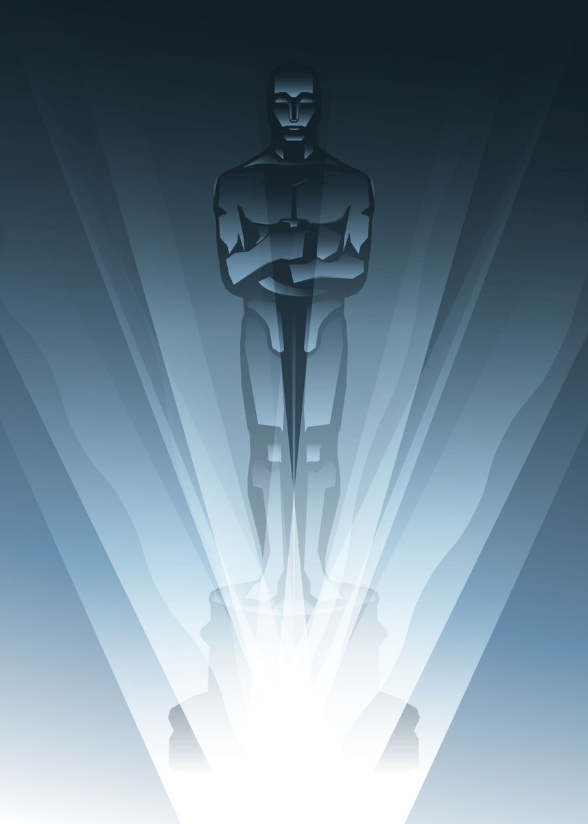 'Oscars blue' Poster, picture, metal print, paint by Scanline | Displate