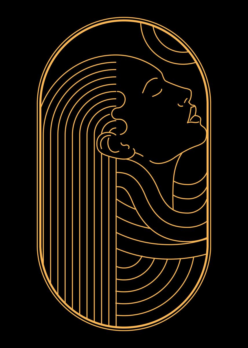 'GEOMETRIC VECTOR GIRL' Poster, picture, metal print, paint by Turie ...