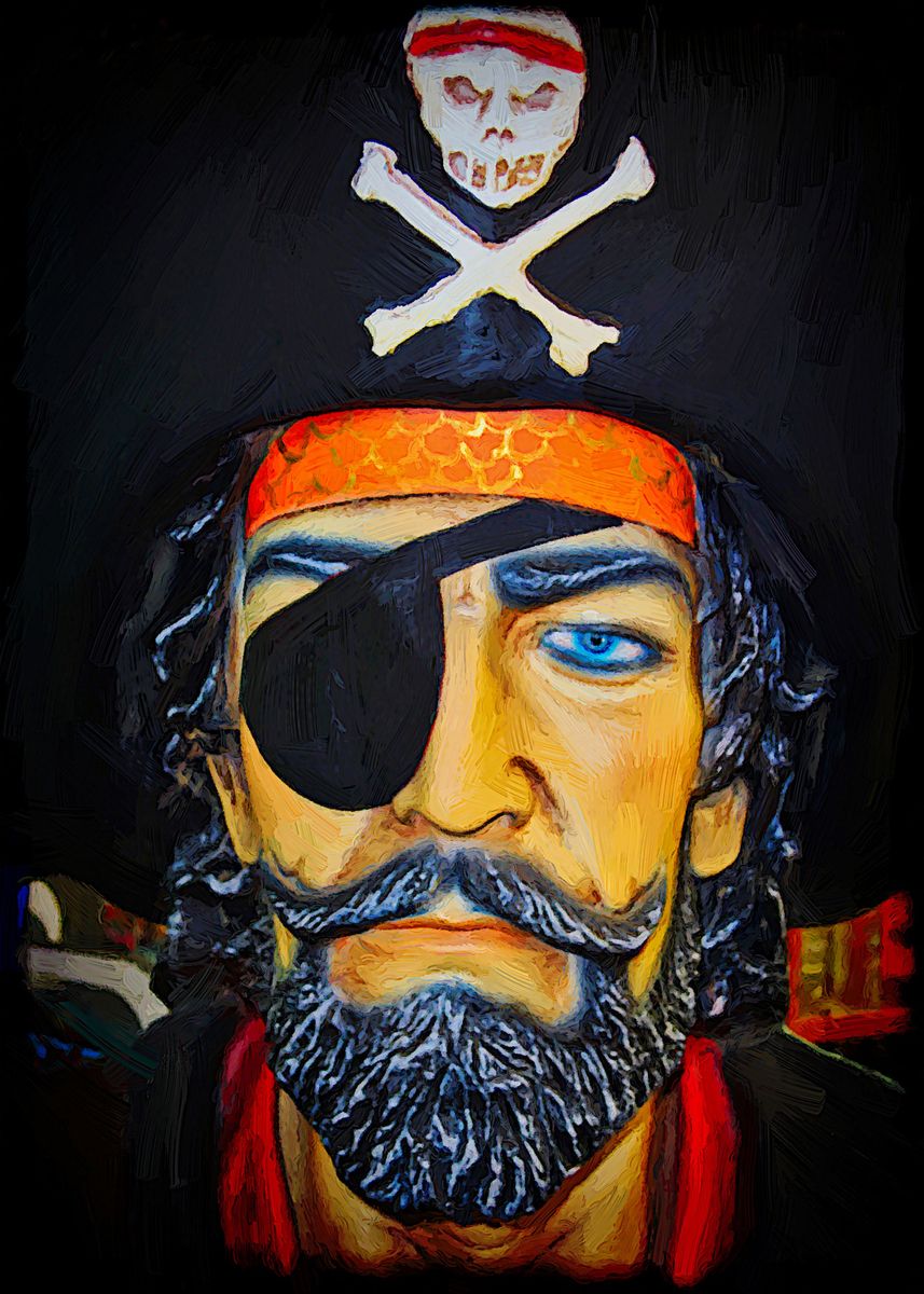 'Pirate' Poster, picture, metal print, paint by Captain Mark OConnell ...
